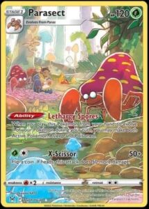 pokemon - parasect tg01/tg30 - lost origin - trainer gallery - holo card