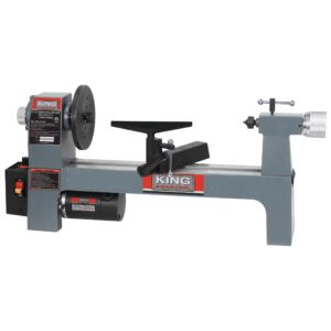 king industrial variable speed pen lathe – 8” x 13”