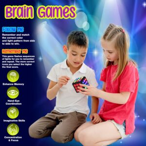 PlayRoute Electronic Brain & Memory Game Cube - Fun Toy Gift Ideas for Ages 6-12+ Year Old Boy & Girl - Cool Toys for Boys and Girls - Handheld Games Gifts for Kids and Teens