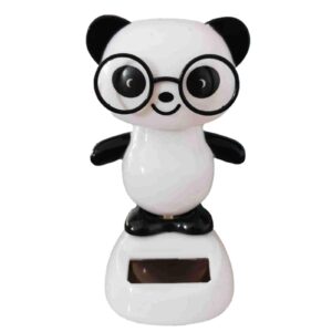 solar dancing panda bear tiger - shaking doll dancing toys, car dashboard doll ornament, cute dancing animal figurine toy for car interior home desk decorations