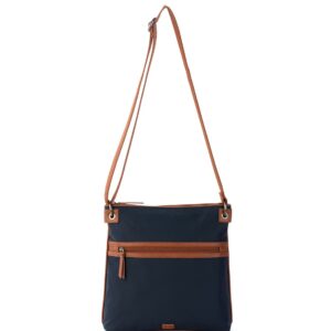 The Sak Esperato Nylon Flat Crossbody in Eco Twill, Adjustable Repreve Webbing Strap, Navy