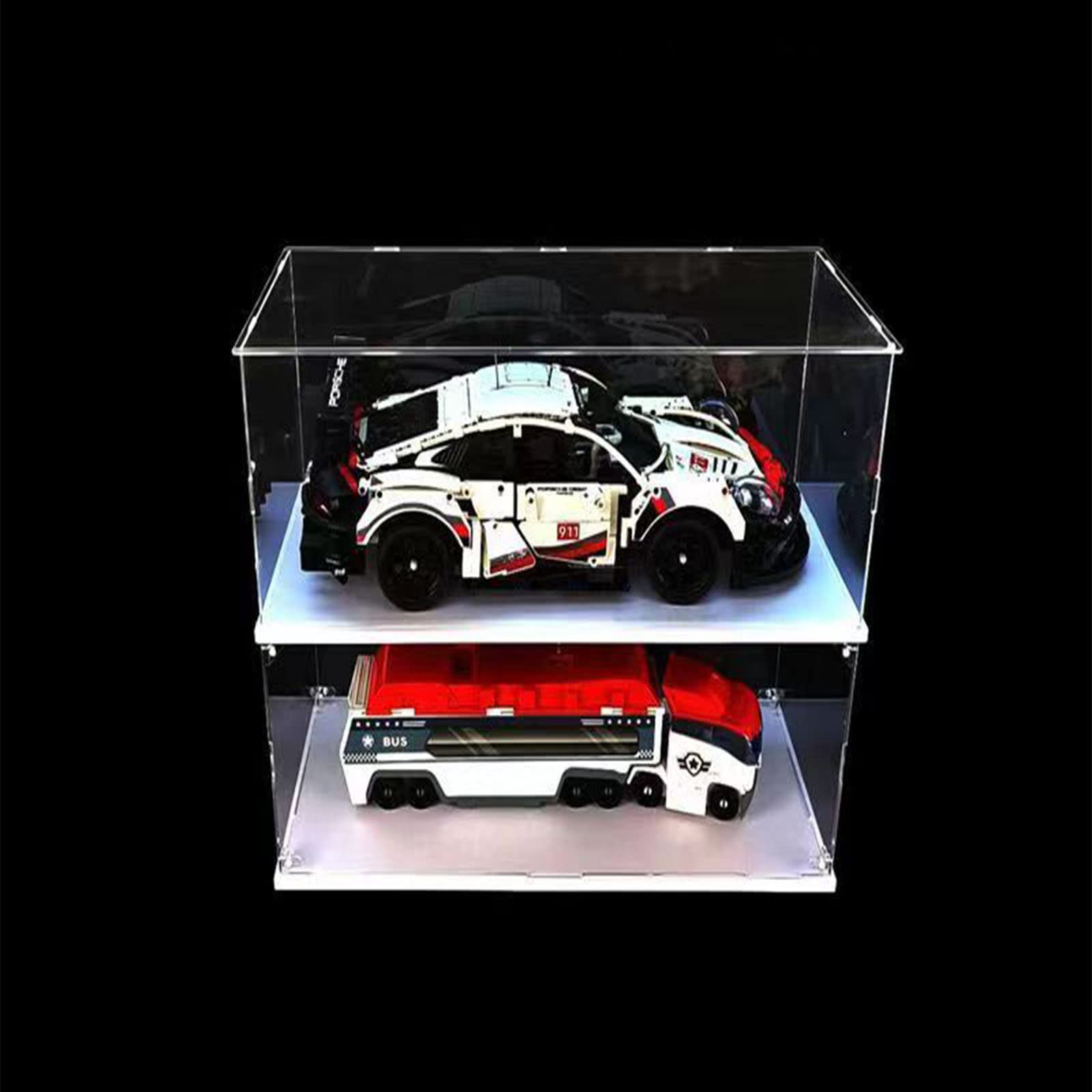 Openable Clear Acrylic Display Case Box ，Versatile Collectibles Display Dustproof Showcase with Thickening Base，for Display Action Figures Home Storage Organizing Toys (16x8x10 inch/40x20x25cm)