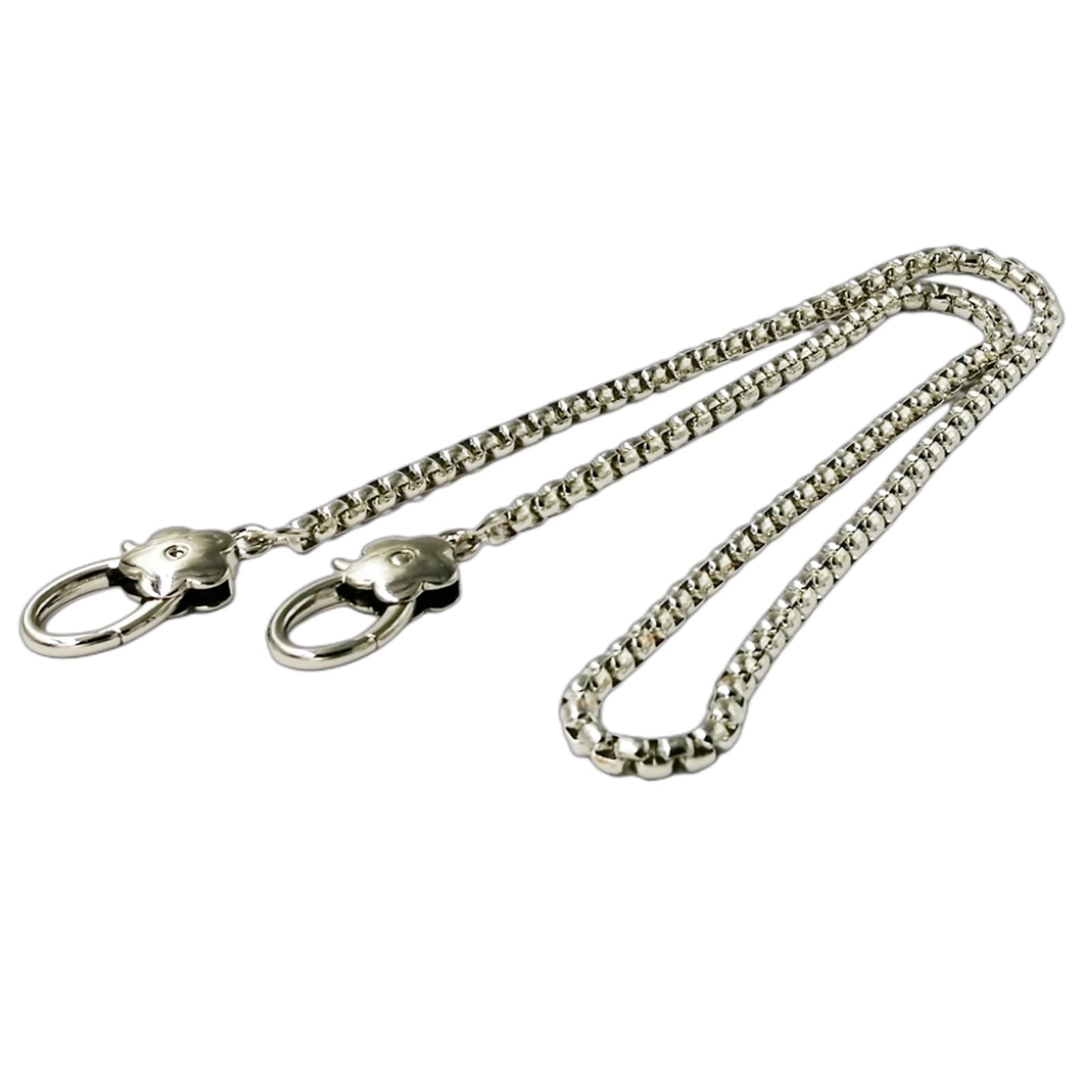 Replacement Metal Purse Chain Strap Handle Shoulder Crossbody Handbag Silver 47.24inch