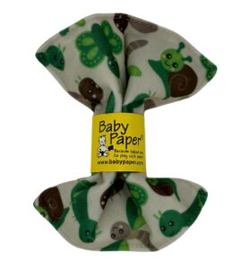 baby paper original crinkle teether and sensory toy for babies and infants | critters print | non-toxic, washable | great for baby showers