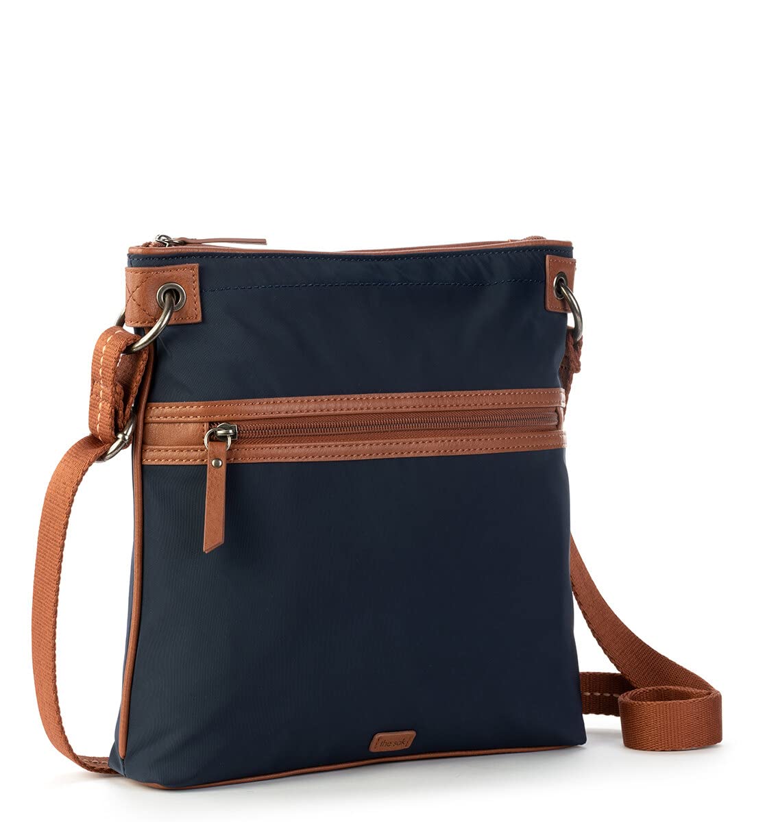 The Sak Esperato Nylon Flat Crossbody in Eco Twill, Adjustable Repreve Webbing Strap, Navy