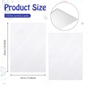 100 Pack Jumbo Card Binder Giant Card Sleeves Big Clear Trading 8.3 x 5.9 Inch Large Plastic Card Sleeves for Sports Games Photo Holder Protection, No Cards