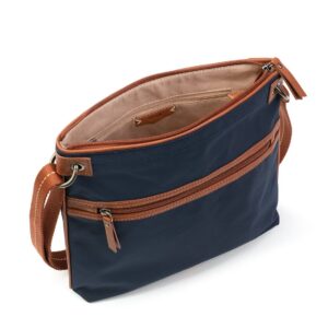 The Sak Esperato Nylon Flat Crossbody in Eco Twill, Adjustable Repreve Webbing Strap, Navy