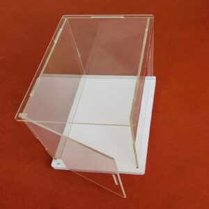 openable clear acrylic display case box ，versatile collectibles display dustproof showcase with thickening base，for display action figures home storage organizing toys (16x8x10 inch/40x20x25cm)