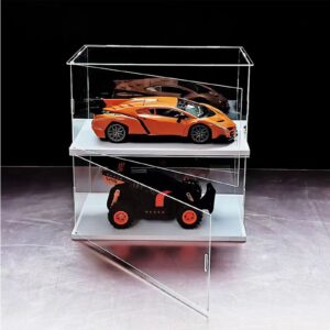 Openable Clear Acrylic Display Case Box ，Versatile Collectibles Display Dustproof Showcase with Thickening Base，for Display Action Figures Home Storage Organizing Toys (16x8x10 inch/40x20x25cm)