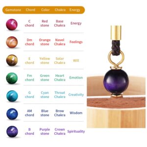 LeSage Chakra Chime Bamboo Meditation Chimes for Outdoors Zen Wind Chime Yoga Deep Sound Healing Wind Chimes Fm Chord Home Decoration