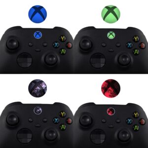 PlayVital Custom Home Button Power Switch Stickers Skin Cover for Xbox Series X & S, for Xbox One & Xbox One X/S Console & Controller, for Xbox One Elite Controller and Kinect - 60 pcs One Pack