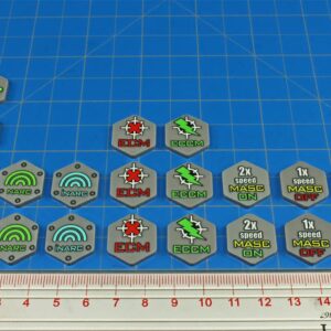 LITKO Mecha Electronic Warfare Tokens | Full Color Tokens | Compatible with BattleTech, Battleforce, Alpha Strike (Electronic Warfare Token Set)