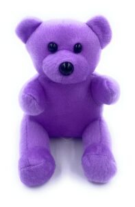 animal phone holder for desks plush teddy bear smart phone stand purple bear toy 5.5” cute iphone holder for girls stuffed animal mini lavender bear gift