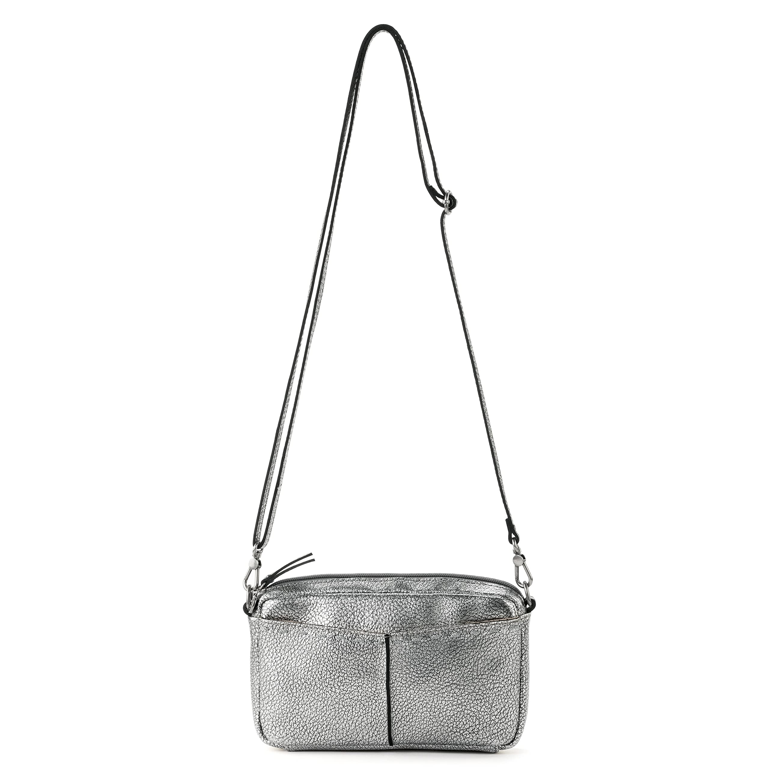 The Sak Cora Leather Crossbody, Dark Silver