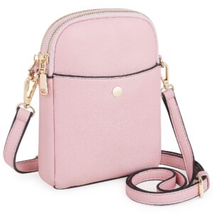 crossbody bag for women multi pocket shoulder bag leather mobile phone bag small cross body purse with adjustable shoulder strap mobile bag for women