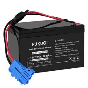 fukuai replacement battery for peg perego 12 volt battery, 12v 12ah rechargeable battery compatible with peg perego ride-on toys