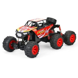 qiyhbvr rc cars 23”large remote control car, 6wd all terrains electric toy off road rc car vehicle truck crawler with metal shell for boys kids and adults