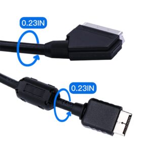 HTDYOO RGB SCART Cable compatible for PS1/2/3(3.28 Feet)