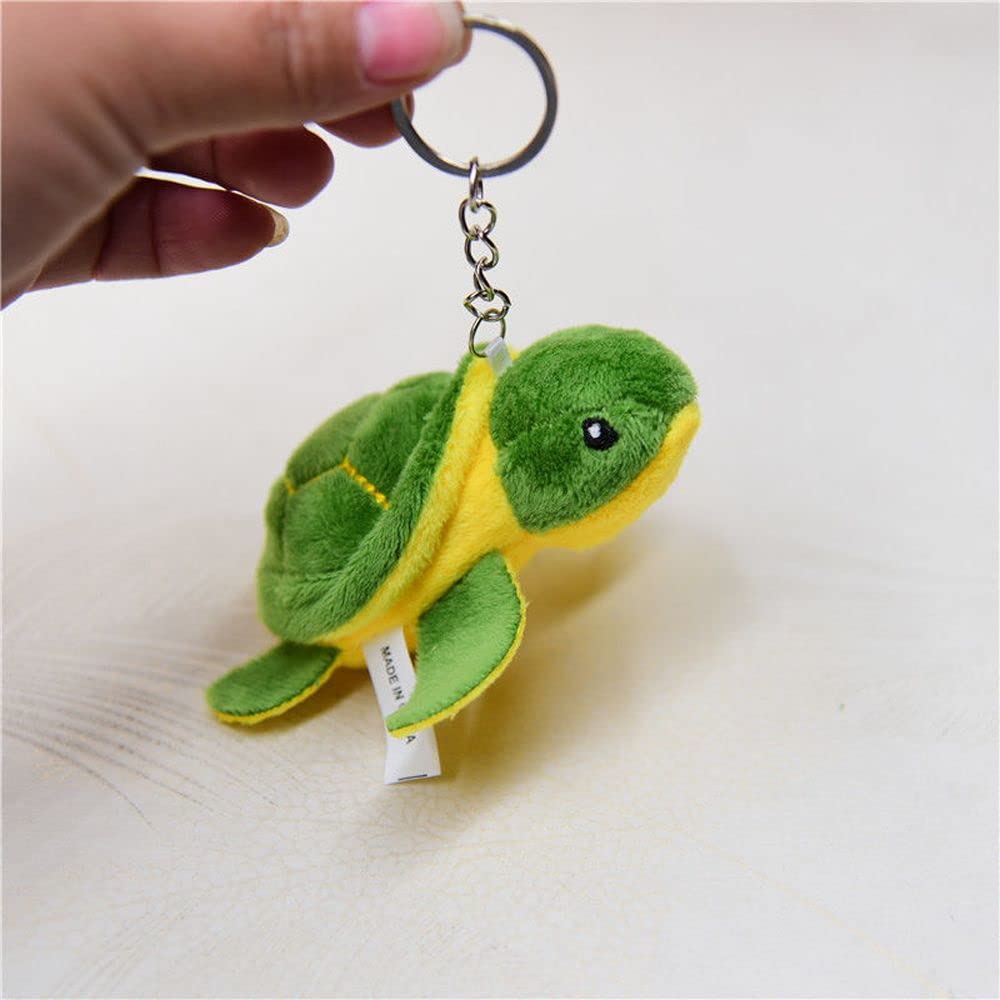 REBABA Mini Tortoise Plush Pendant Stuffed Animal Doll Cute Plush Sea Turtle Keychain Pendant Cartoon Plush Doll for Birthday Gift Bag Accessories(B)