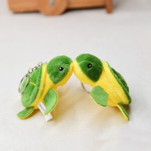 REBABA Mini Tortoise Plush Pendant Stuffed Animal Doll Cute Plush Sea Turtle Keychain Pendant Cartoon Plush Doll for Birthday Gift Bag Accessories(B)