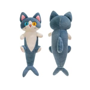 fangyu cute plush shark cat toy, cartoon soft stuffed long throw sleeping pillow,shark gifts for kids (80cm/31.4in)