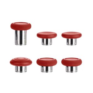 6 in 1 metal thumbsticks analog thumb stick for xbox one elite series 2 & elite series 2 core controller (red)