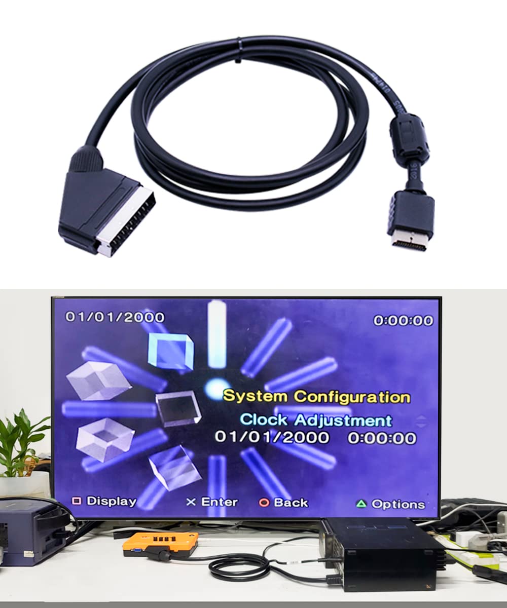 HTDYOO RGB SCART Cable compatible for PS1/2/3(3.28 Feet)