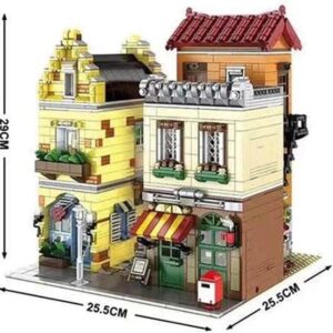 General Jim's Building Blocks Lighted Music Store Coffee Cafe Shop and Lounge Modular Building Blocks Bricks Set | Compatible with Lego City Sets