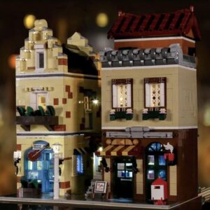 General Jim's Building Blocks Lighted Music Store Coffee Cafe Shop and Lounge Modular Building Blocks Bricks Set | Compatible with Lego City Sets