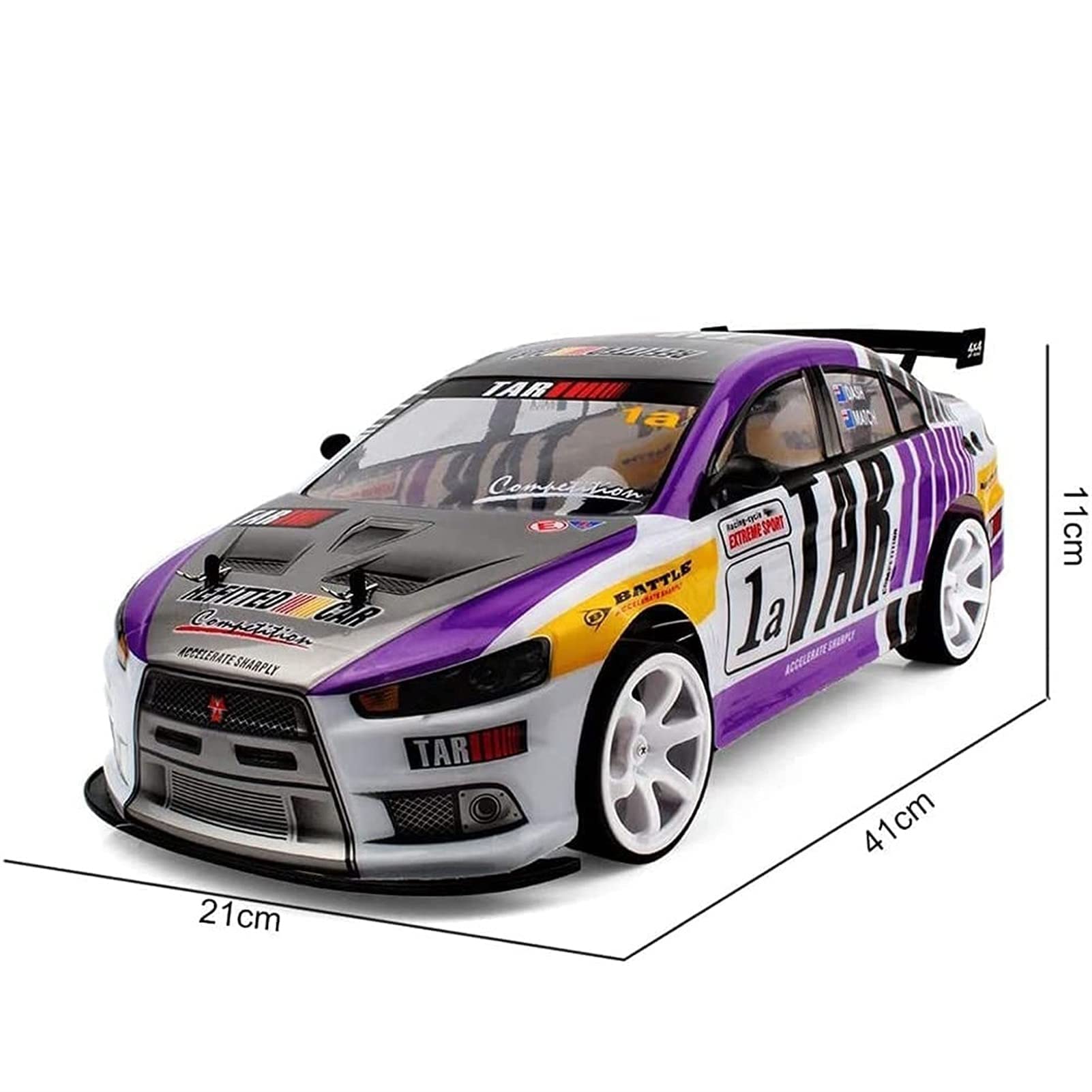 QIYHBVR GT RC Drift Racing Car 1/10 Scale Remote Control Drift Car Toy Gift for Kids, 4WD High Speed Sport Racing Car RC Vehicle Electric Drifting Race Car Remote Control Toy Racing Car