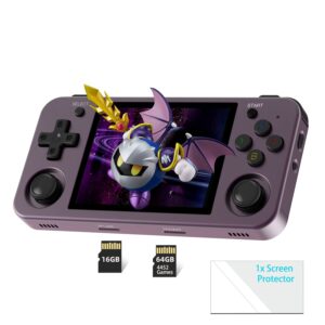 rg353m handheld game console built-in 64g card 4452 games, aluminum alloy shell and 3.5 inch ips multi-touch screen,dual os android 11 and linux support 5g wifi 4.2 bluetooth streaming and hdmi