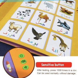 Educational book for children Arabic language, learning letters, numbers, colors and shapes, Arabic, learning writing, reading and hearing, An interactive books, Speech Therapy, Arabic Preschool Toys.