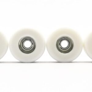 SAIKOOWA 4pcs Apex 68D Urethane Fingerboard Wheels,7.5mm Diameter -ABEC-9 Ultra Spin Chrome Steel Bearings with 1pcs Fingerboard Tool (White)