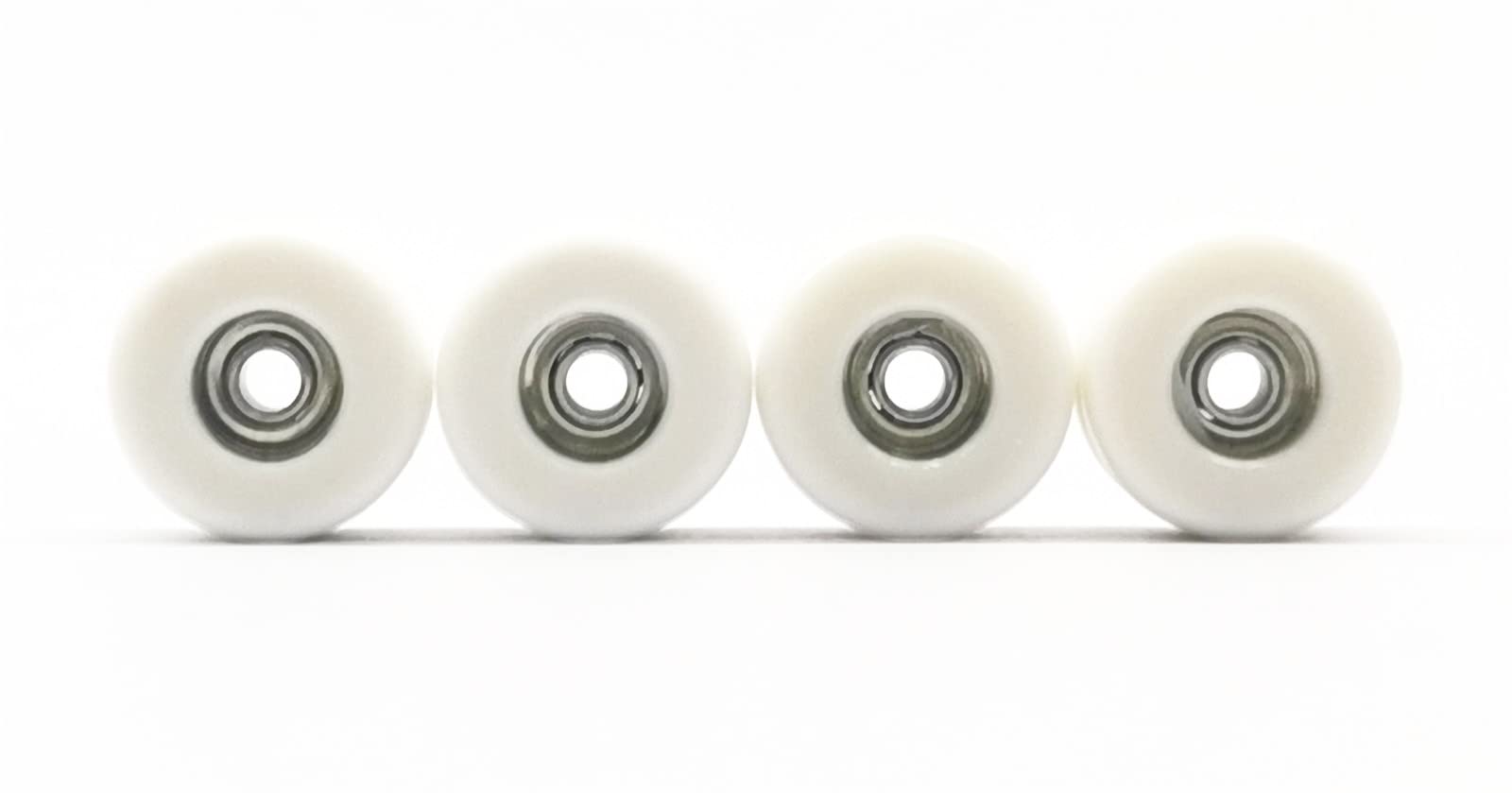 SAIKOOWA 4pcs Apex 68D Urethane Fingerboard Wheels,7.5mm Diameter -ABEC-9 Ultra Spin Chrome Steel Bearings with 1pcs Fingerboard Tool (White)