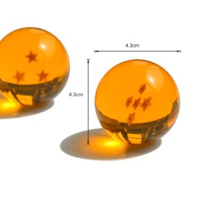 The Novelty Children's Toy Dragon Transparent Play Balls Set Contains 7 Dragon Transparent Play Ballss 1.7 inches / 4.3cm Star Crystal Balls