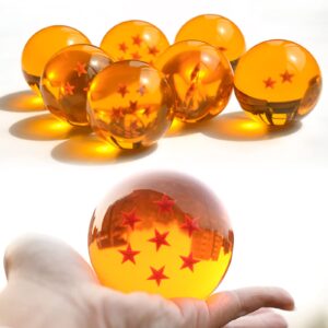 The Novelty Children's Toy Dragon Transparent Play Balls Set Contains 7 Dragon Transparent Play Ballss 1.7 inches / 4.3cm Star Crystal Balls