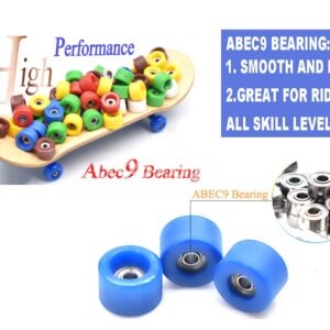 SAIKOOWA 4pcs Apex 68D Urethane Fingerboard Wheels,7.5mm Diameter -ABEC-9 Ultra Spin Chrome Steel Bearings with 1pcs Fingerboard Tool (White)