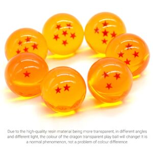 The Novelty Children's Toy Dragon Transparent Play Balls Set Contains 7 Dragon Transparent Play Ballss 1.7 inches / 4.3cm Star Crystal Balls