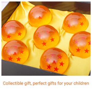 The Novelty Children's Toy Dragon Transparent Play Balls Set Contains 7 Dragon Transparent Play Ballss 1.7 inches / 4.3cm Star Crystal Balls