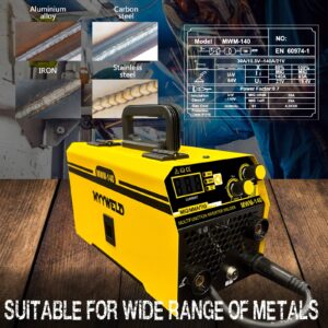 Mig welder, MYYWELD 140 MIG/Stick/Lift TIG 3 in 1 Welder 110V Gasless Flux Core Wire Welding Machine No Gas IGBT Inverter (MWM140)