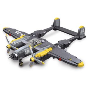 meoa fighter jet building sets for boys 8-12 937pcs p38 lightning fighter building blocks toys ww2 airplane building toys for kids and adults