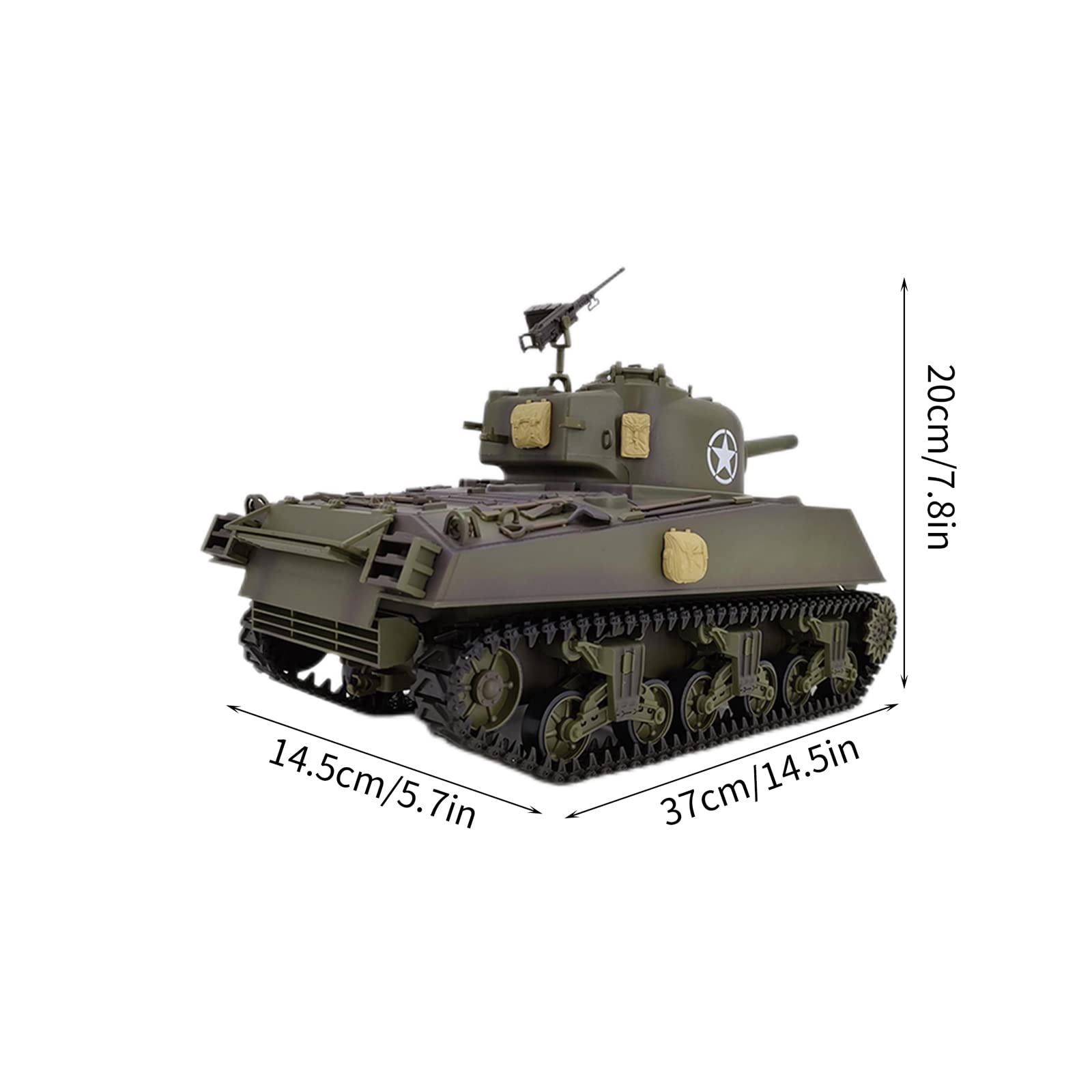 Adepe RC Tanks 1/16 Army Tank Toys Remote Control Vehicles with Sound Smoke RC Military Toys Working 30min for Kids Boys Girls Christmas Surprise Gift RTR