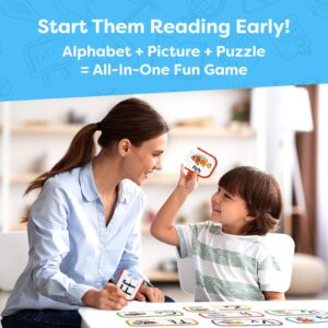 Alphabet Puzzle Games for Kindergarten - 26 Pairs Self-Correcting ABC Puzzle Alphabet Matching Game - ABC Learning for Toddlers - Sturdy Alphabet Learning Toys Learning Letters Matching Game