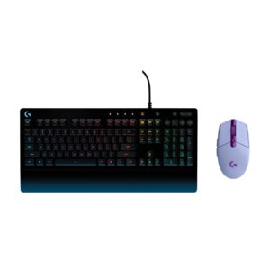 logitech g305 lightspeed wireless gaming mouse + g213 prodigy gaming keyboard bundle - lilac