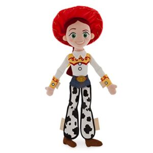 disney store official toy story plush, jessie, iconic cuddly toy character with embroidered eyes and soft plush features, suitable for all ages 0+