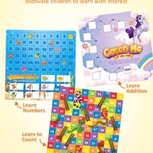 Coogam Wooden Math Hundred Board 1-100 Numbers Learning Educational Toys Colorful Montessori Counting Board Game for Preschool 3 4 5 Year Old Boys Girls