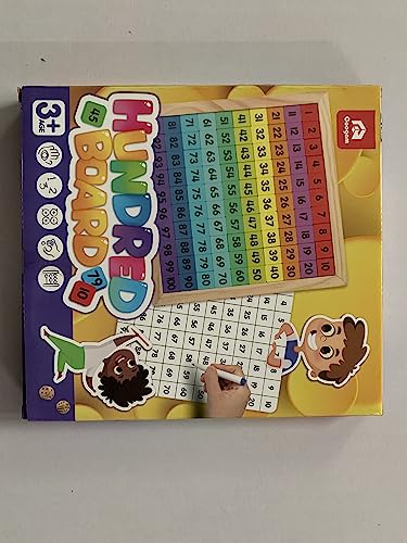 Coogam Wooden Math Hundred Board 1-100 Numbers Learning Educational Toys Colorful Montessori Counting Board Game for Preschool 3 4 5 Year Old Boys Girls