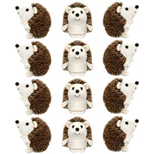 12 pcs mini hedgehog bulk plush stuffed animal 4 inch hedgehog plush stuffed toy easter decoration diy keychain accessories kid children classroom gifts for baby shower birthday wedding party favor