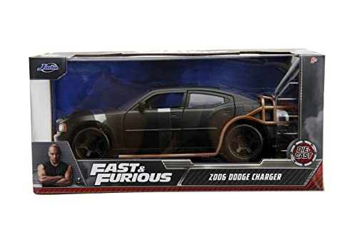 Jada Fast & Furious 1:24 2006 Dodge Charger Heist Car Die-cast Car, Toys for Kids and Adults