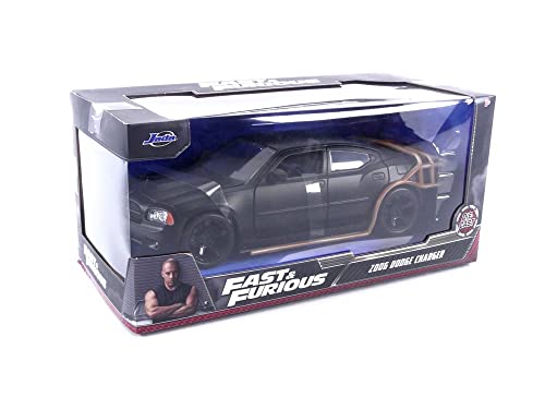 Jada Fast & Furious 1:24 2006 Dodge Charger Heist Car Die-cast Car, Toys for Kids and Adults